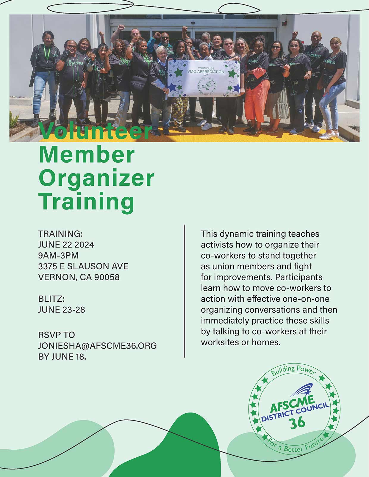 Volunteer Member Organizer Training Begins June 22nd – The Official ...