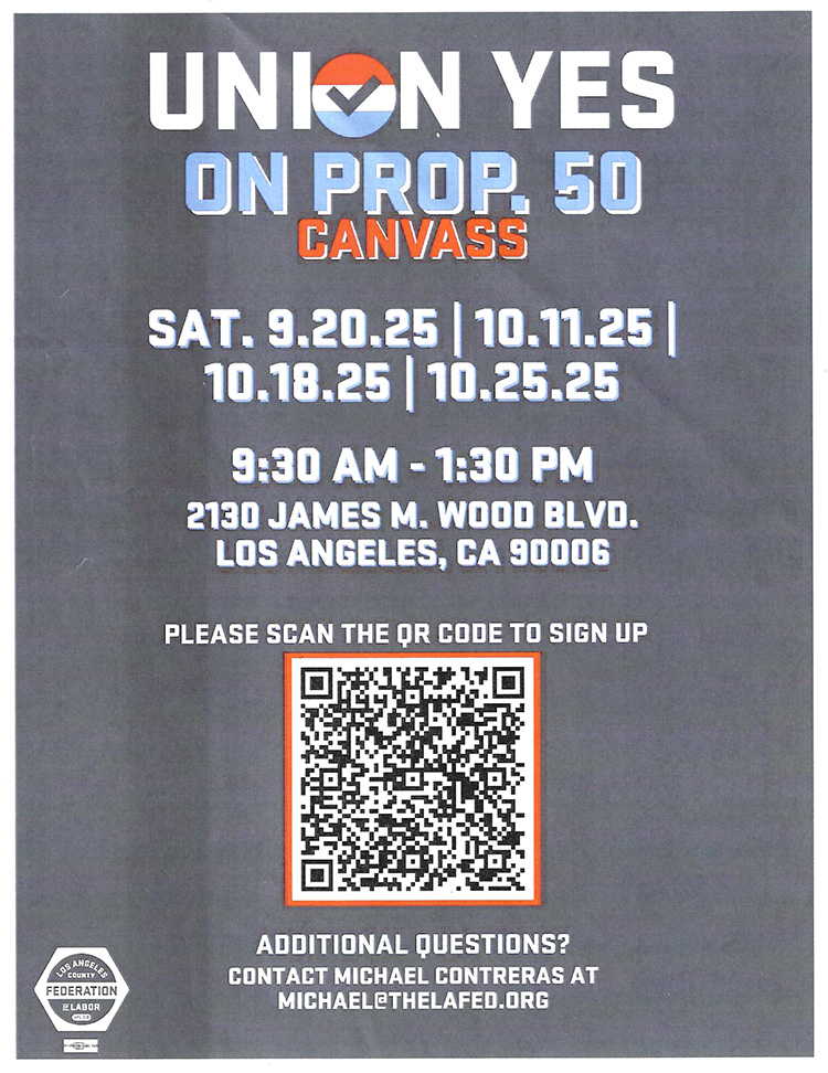 Yes on Prop. 50 Canvass – The Official Website for AFSCME Local 3090